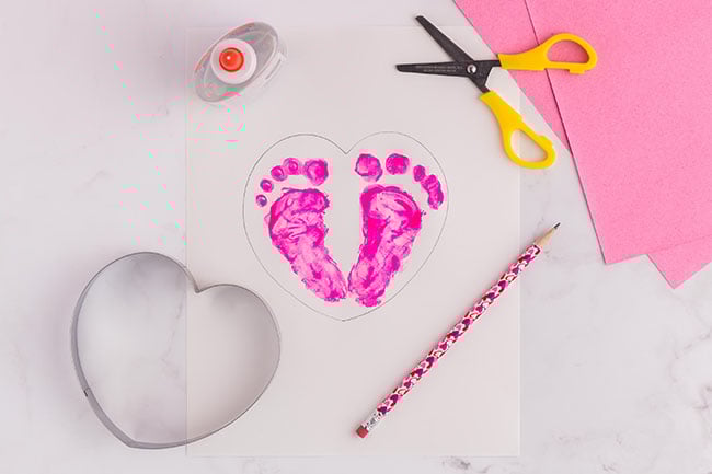 Footprint Heart Craft - The Best Ideas for Kids