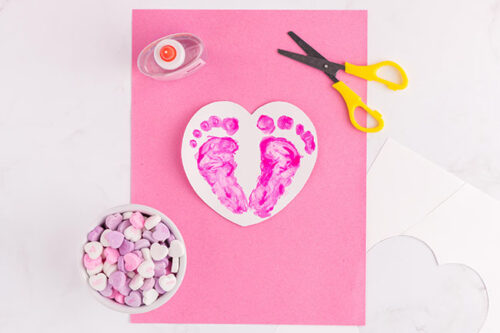 Footprint Heart Craft - The Best Ideas for Kids