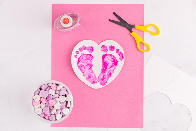 Footprint Heart Craft - The Best Ideas for Kids