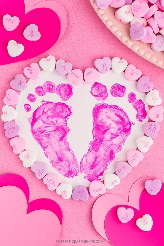 Footprint Heart Craft - The Best Ideas for Kids