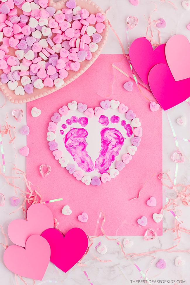Footprint Heart Craft - The Best Ideas for Kids