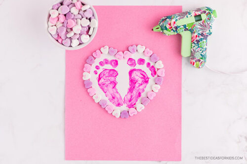 Footprint Heart Craft - The Best Ideas for Kids