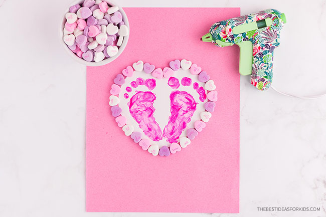 Footprint Heart Craft - The Best Ideas for Kids
