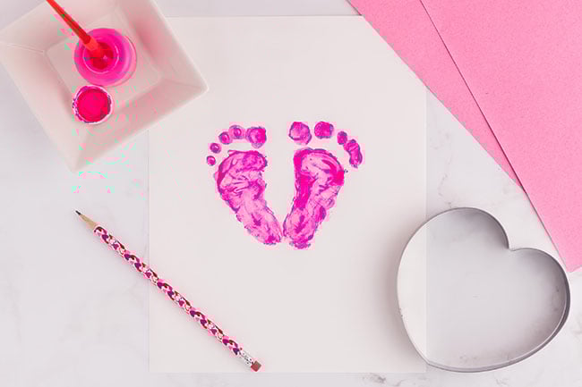 Footprint Heart Craft - The Best Ideas for Kids