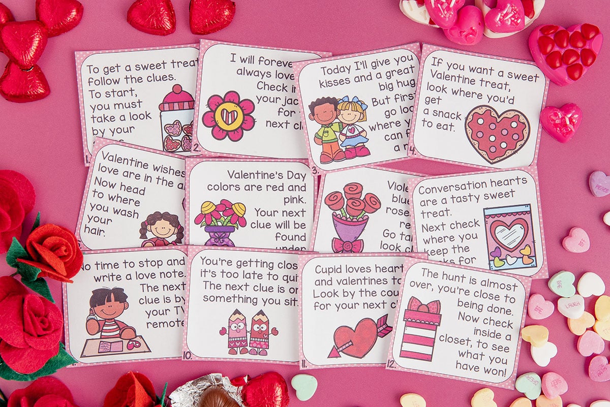 Valentine's Day Scavenger Hunt (Free Printable) - The Best Ideas for Kids