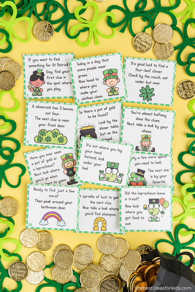 St Patrick's Day Scavenger Hunt (Free Printables) - The Best Ideas for Kids