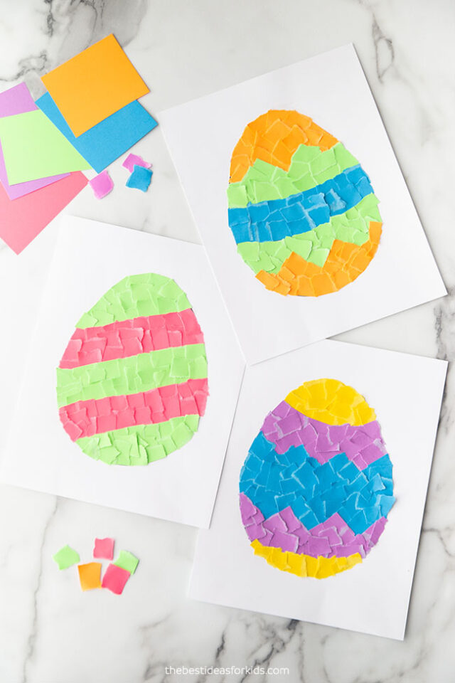 Torn Paper Easter Eggs - The Best Ideas for Kids