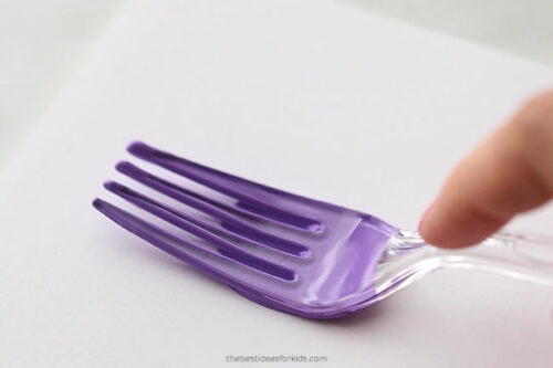 Fork Painted Flowers - The Best Ideas for Kids