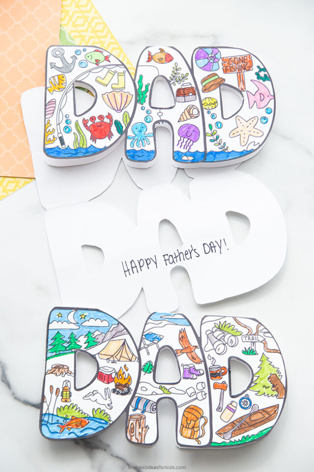 Free Printable Father's Day Card to Color - The Best Ideas for Kids