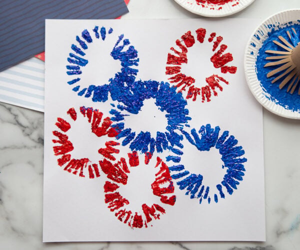 Salt Painted Fireworks - The Best Ideas for Kids