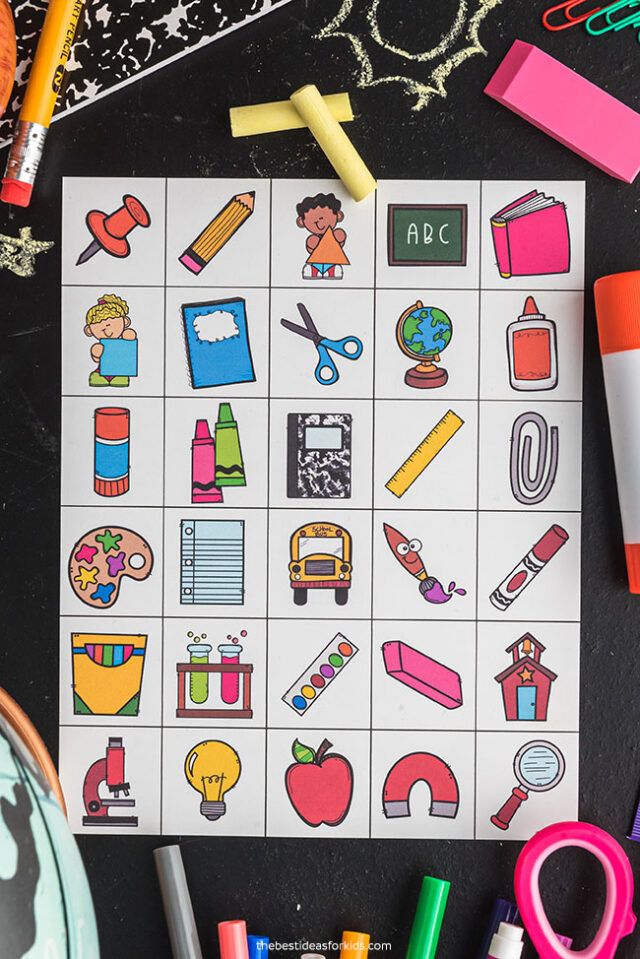 Back to School Bingo (Free Printables) - The Best Ideas for Kids