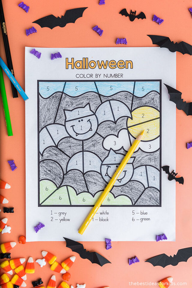 FREE Printable Halloween Color By Number - The Best Ideas for Kids