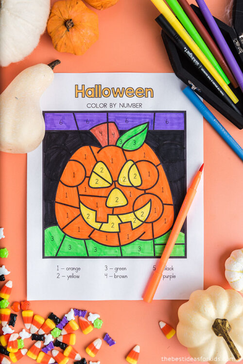 Halloween Color By Number (FREE Printables) - The Best Ideas for Kids