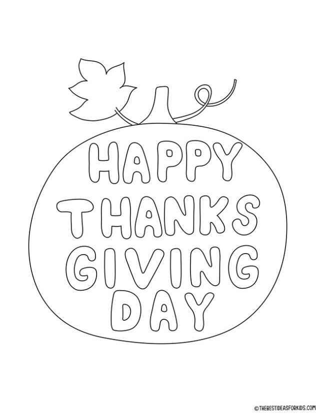 Thanksgiving Coloring Pages (Free Printables) - The Best Ideas for Kids