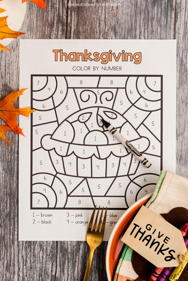 Thanksgiving Color by Number (Free Printables) - The Best Ideas for Kids