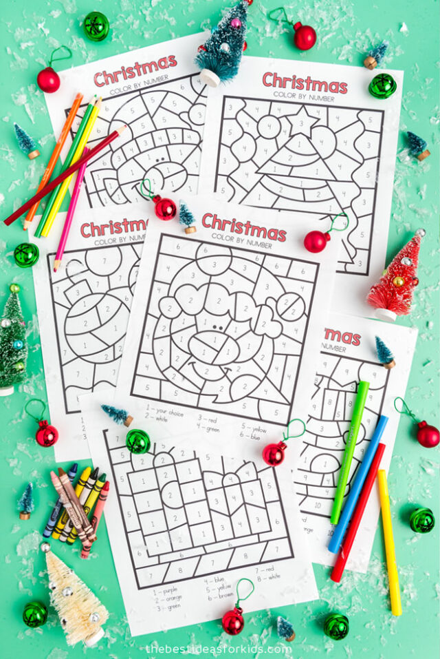 Christmas Color by Number (Free Printables) - The Best Ideas for Kids