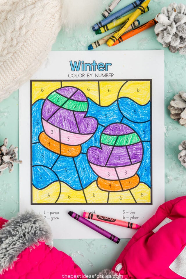 Winter Color By Number (Free Printables) - The Best Ideas for Kids