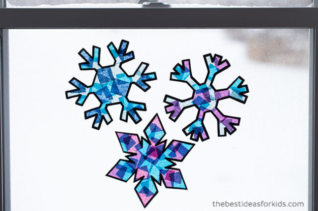 Snowflake Suncatcher (with Free Templates) - The Best Ideas for Kids