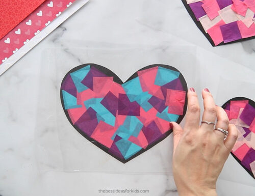 Heart Suncatcher (Free Template) - The Best Ideas for Kids