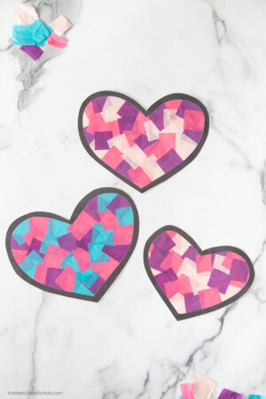 Heart Suncatcher (Free Template) - The Best Ideas for Kids