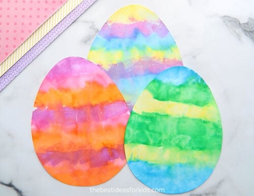 Bleeding Tissue Paper Easter Eggs - The Best Ideas for Kids