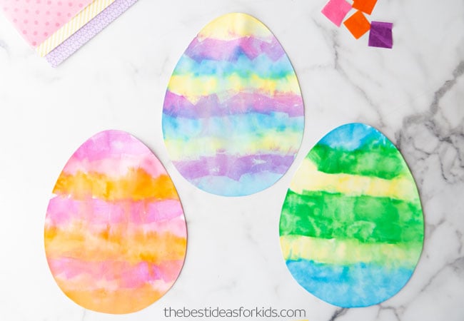 Bleeding Tissue Paper Easter Eggs - The Best Ideas for Kids