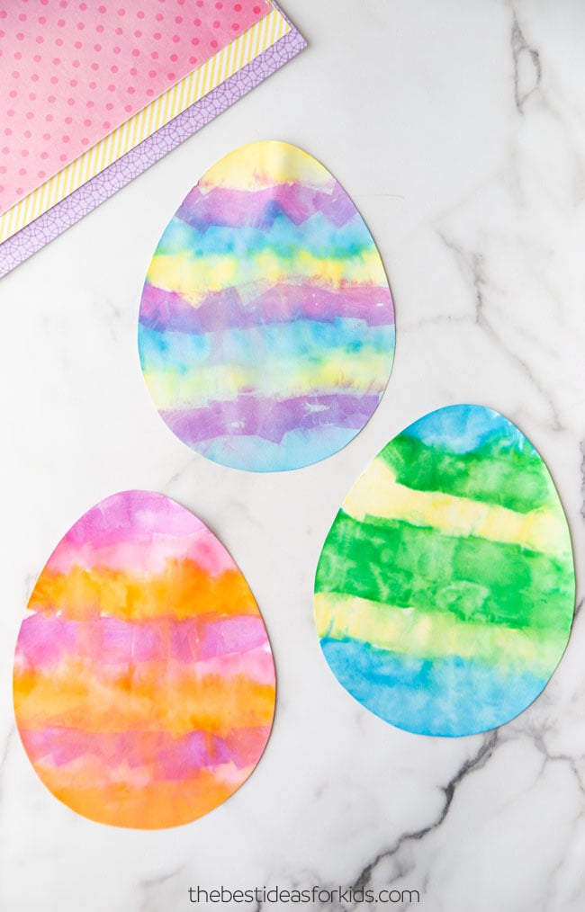Bleeding Tissue Paper Easter Eggs - The Best Ideas for Kids