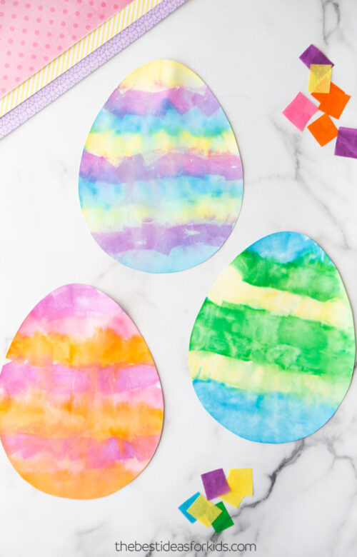 Bleeding Tissue Paper Easter Eggs - The Best Ideas for Kids