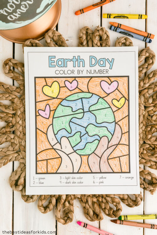 Earth Day Color By Number (Free Printables) - The Best Ideas for Kids