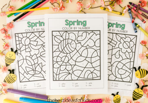 Spring Color By Number (Free Printables) - The Best Ideas for Kids