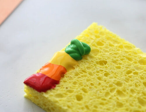 Rainbow Sponge Painting - The Best Ideas for Kids