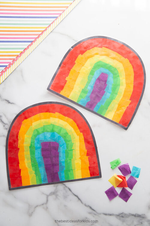 Rainbow Suncatcher (with free template) - The Best Ideas for Kids