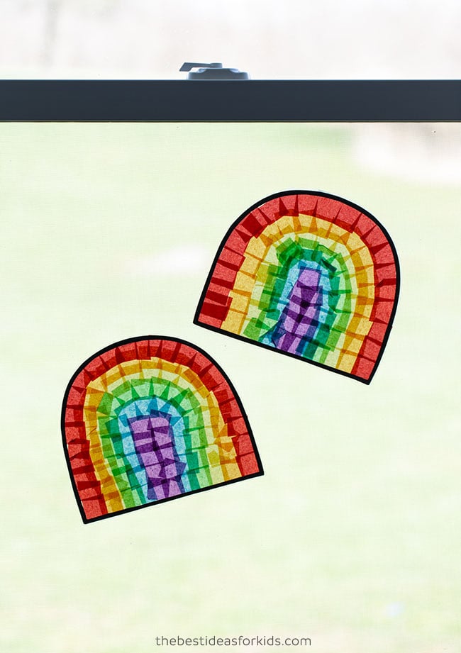 Rainbow Suncatcher (with free template) - The Best Ideas for Kids