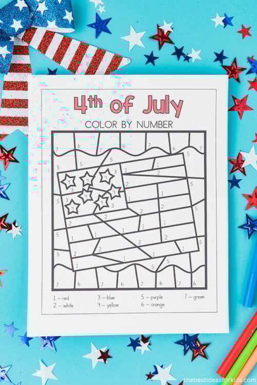 4th of July Color By Number (Free Printables) - The Best Ideas for Kids