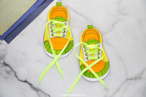 Cardboard Shoe Tying - The Best Ideas for Kids