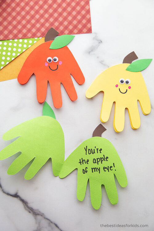 Apple Handprint - The Best Ideas for Kids