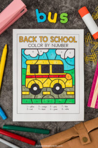Back To School Color By Number (Free Printables) - The Best Ideas for Kids