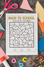 Back To School Color By Number (Free Printables) - The Best Ideas for Kids
