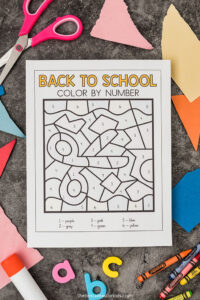 Back To School Color By Number (Free Printables) - The Best Ideas for Kids