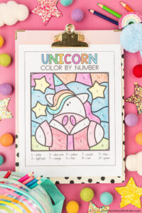 Unicorn Color By Number (Free Printables) - The Best Ideas for Kids