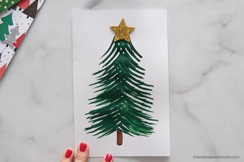 Fork Painted Christmas Tree - The Best Ideas for Kids