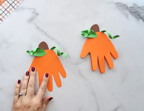 Pumpkin Handprint - The Best Ideas for Kids