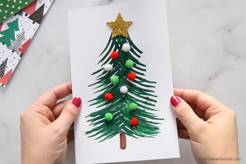 Fork Painted Christmas Tree - The Best Ideas for Kids