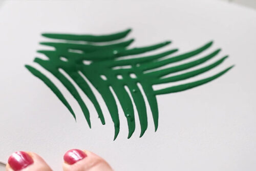 Fork Painted Christmas Tree - The Best Ideas for Kids