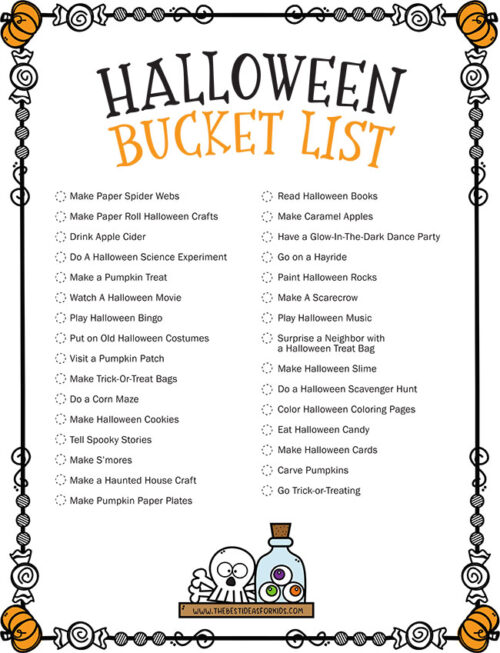 Halloween Bucket List - The Best Ideas for Kids