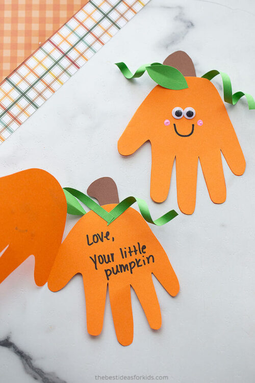 Pumpkin Handprint - The Best Ideas for Kids