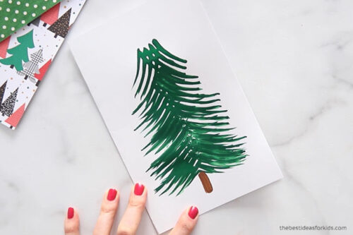 Fork Painted Christmas Tree - The Best Ideas for Kids
