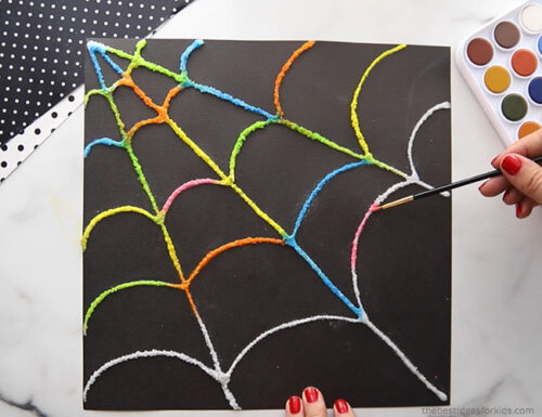 Salt Painted Spiderweb - The Best Ideas for Kids