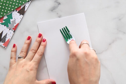 Fork Painted Christmas Tree - The Best Ideas for Kids