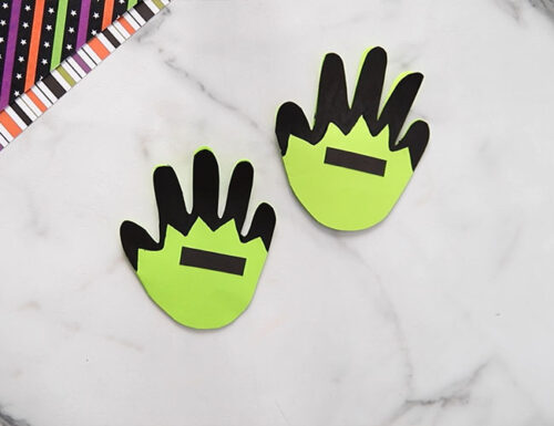 Frankenstein Handprint - The Best Ideas for Kids